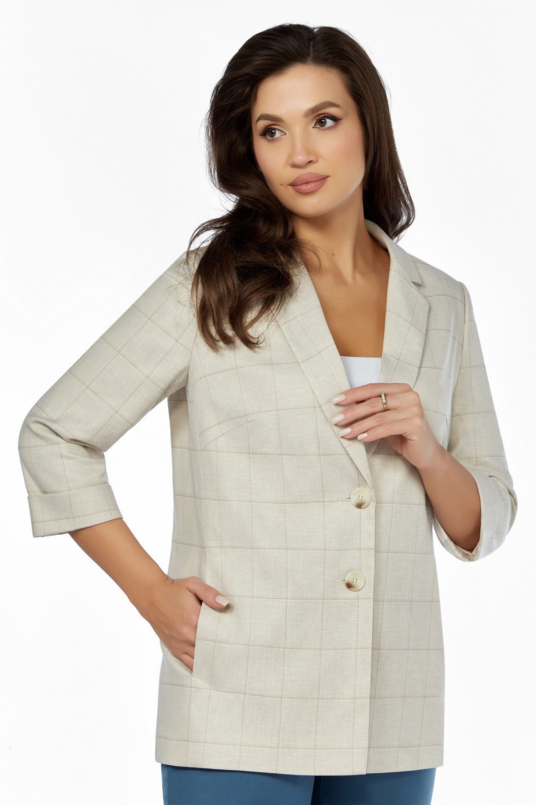 Жакет 11429 песочный LaKona купить в интернет магазине Велесмода